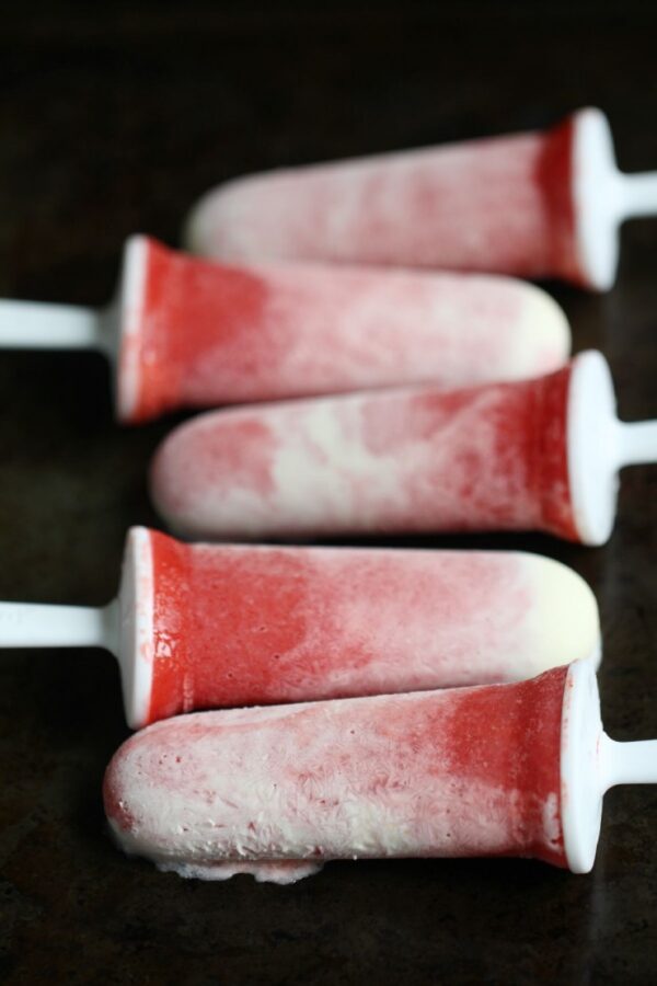 Strawberries & Cream Ice Pops - Frugal Mom Eh!