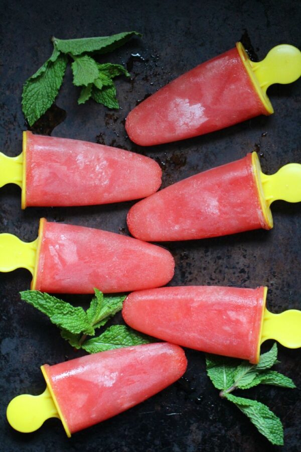 Watermelon and Mint Ice Pops - Frugal Mom Eh!