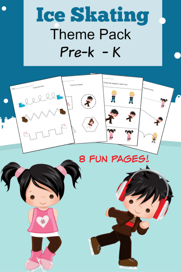 Ice Skating Themed Pre-Kindergarten and Kindergarten Worksheets ...