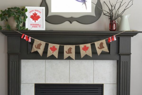 Canada Day Bunting with Free Printable Template - Frugal Mom Eh!