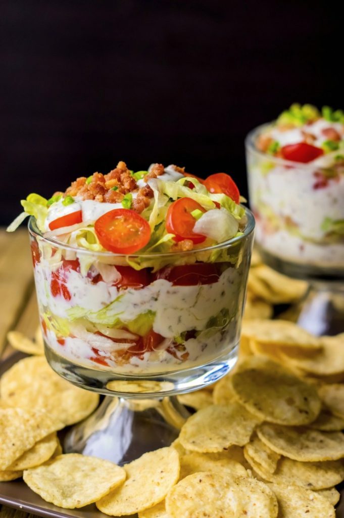 Layered BLT Dip - Frugal Mom Eh!