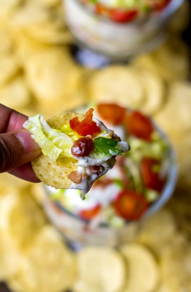 Layered BLT Dip - Frugal Mom Eh!