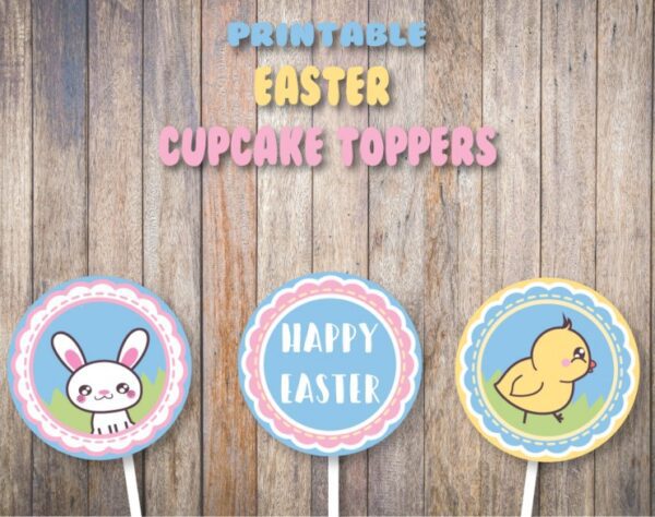 Free Printable Easter Cupcake Toppers - Frugal Mom Eh!
