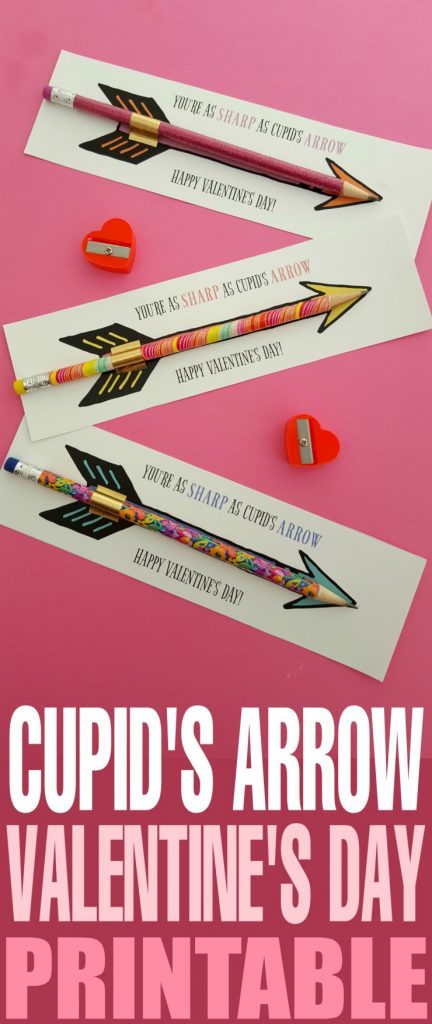 Cupid’s Arrow Pencil Valentine's Day Printable - Frugal Mom Eh!