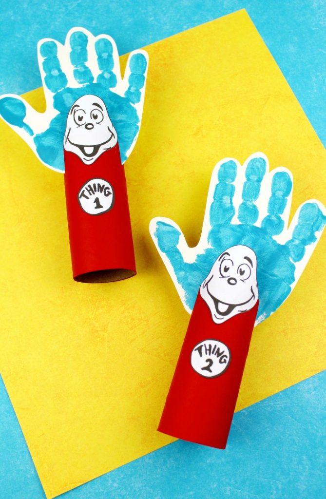 Thing 1 and Thing 2 Toilet Paper Tube Craft - Frugal Mom Eh!
