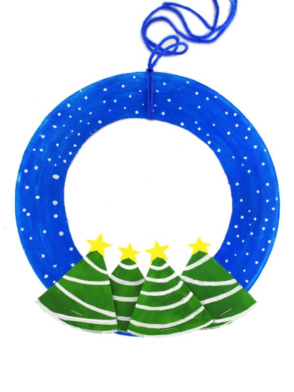 Winter Wonderland Paper Plate Wreath - Easy Craft for Kids