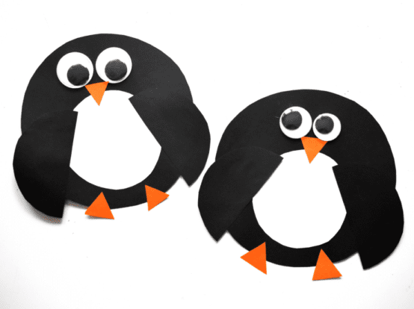 Simple Shape Paper Penguin Craft - Easy Winter Craft for Kids