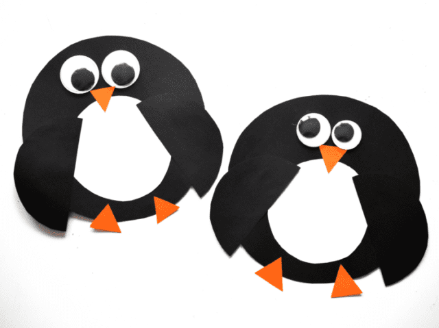 Simple Shape Paper Penguin Craft - Easy Winter Craft for Kids