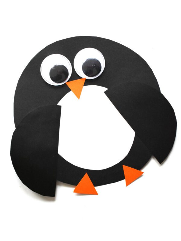 Simple Shape Paper Penguin Craft - Easy Winter Craft for Kids