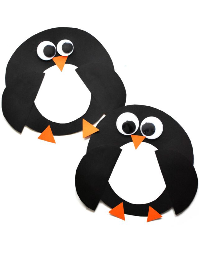 Simple Shape Paper Penguin Craft - Easy Winter Craft for Kids