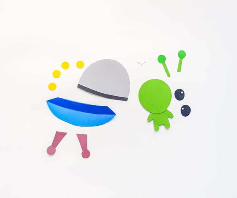 Alien Craft Stick Puppets with Free Template - Frugal Mom Eh!