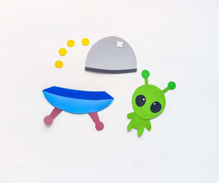 Alien Craft Stick Puppets with Free Template - Frugal Mom Eh!