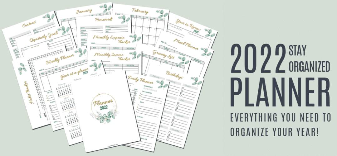 Free Printable 2022 Planner - Frugal Mom Eh!