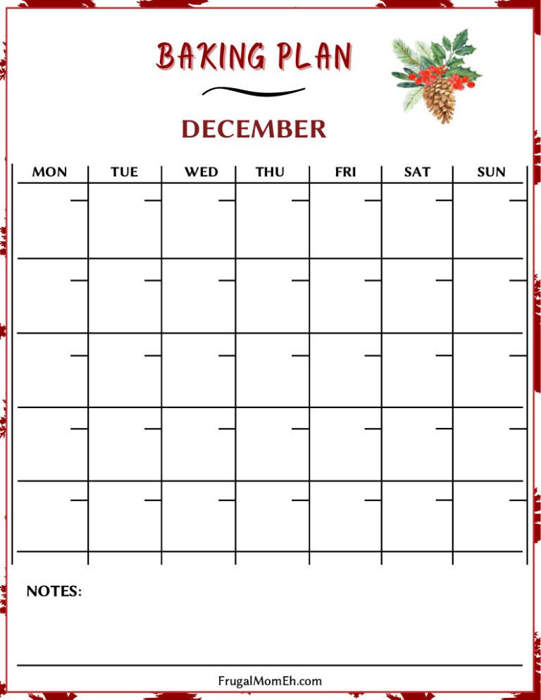 Free Printable Christmas Meal Planner - Frugal Mom Eh!