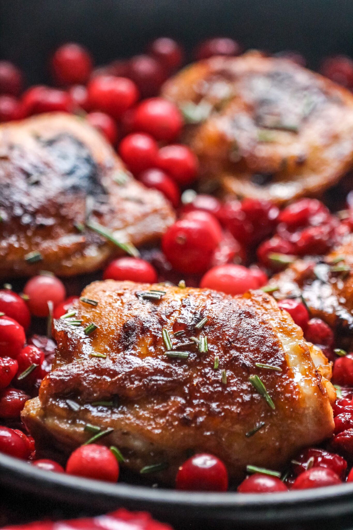 Cranberry Roasted Chicken - Easy one pan dinner recipe