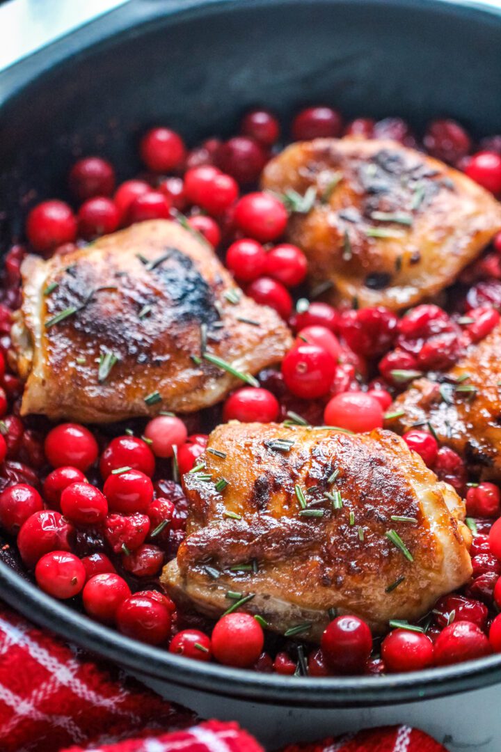 Cranberry Roasted Chicken - Easy one pan dinner recipe