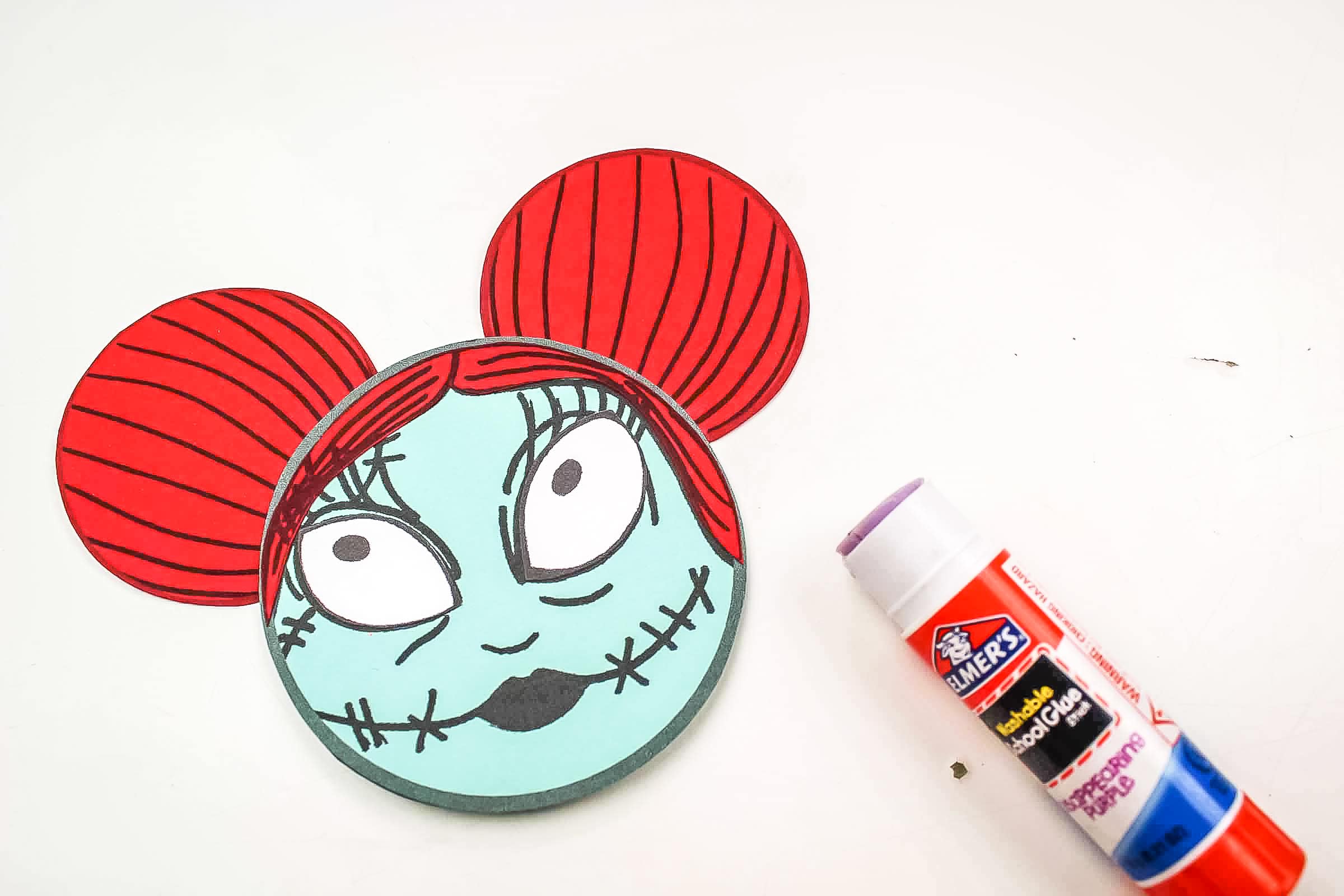 DIY Sally Skellington Mickey Ears Ornament - Frugal Mom Eh!