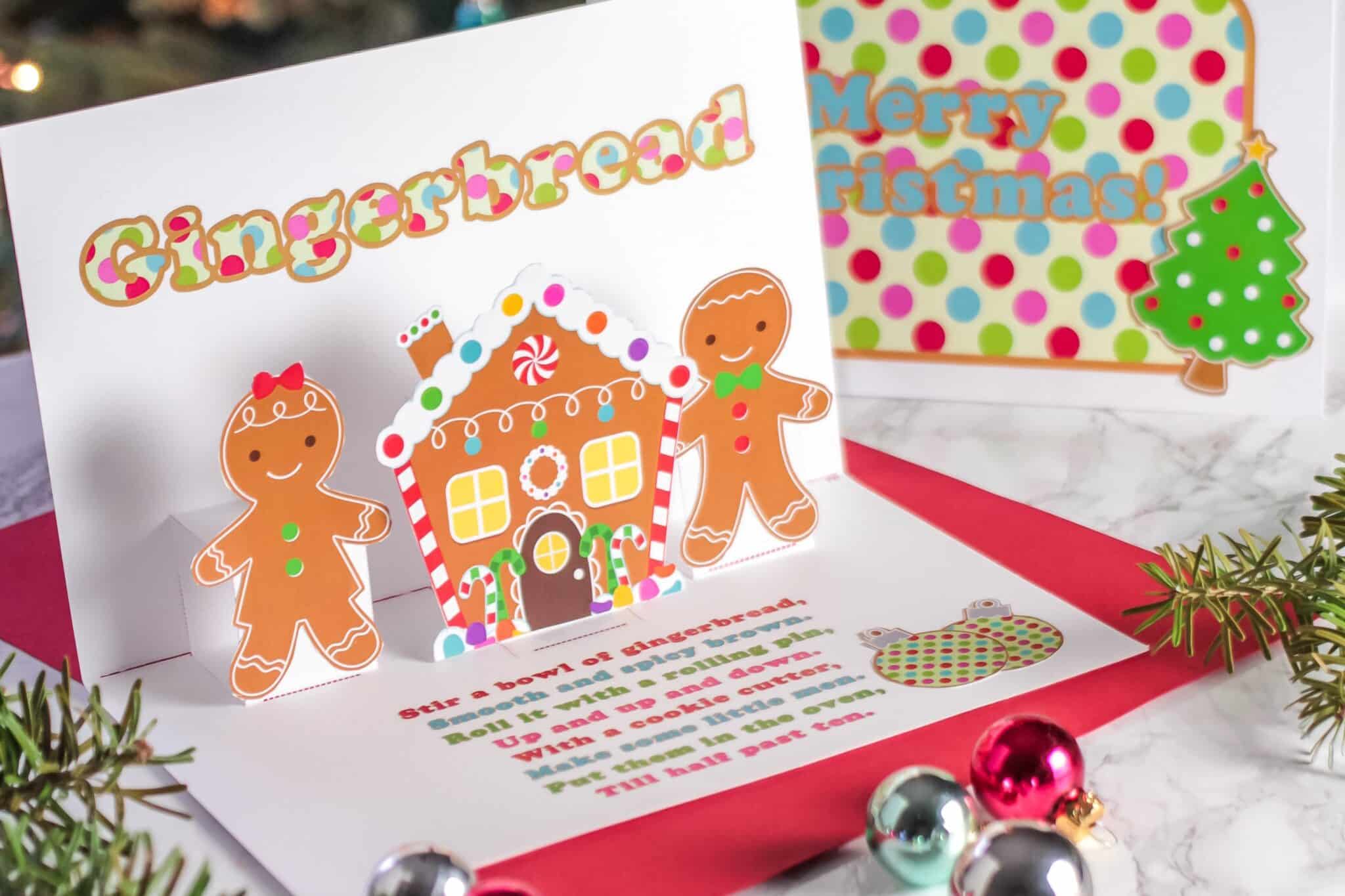 Free Printable Gingerbread Pop Up Christmas Card - Frugal Mom Eh!