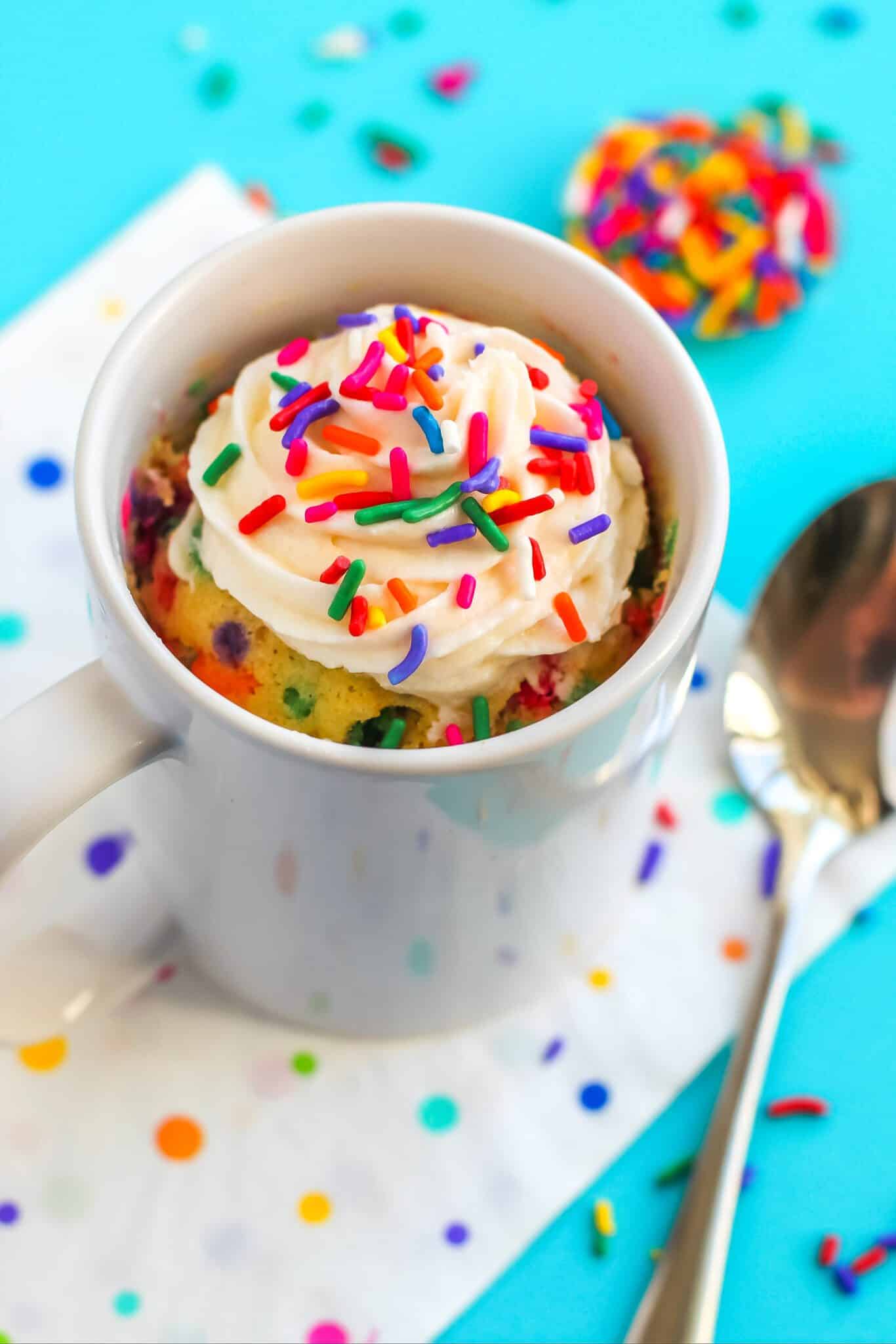 Funfetti Mug Cake Recipe - Frugal Mom Eh!