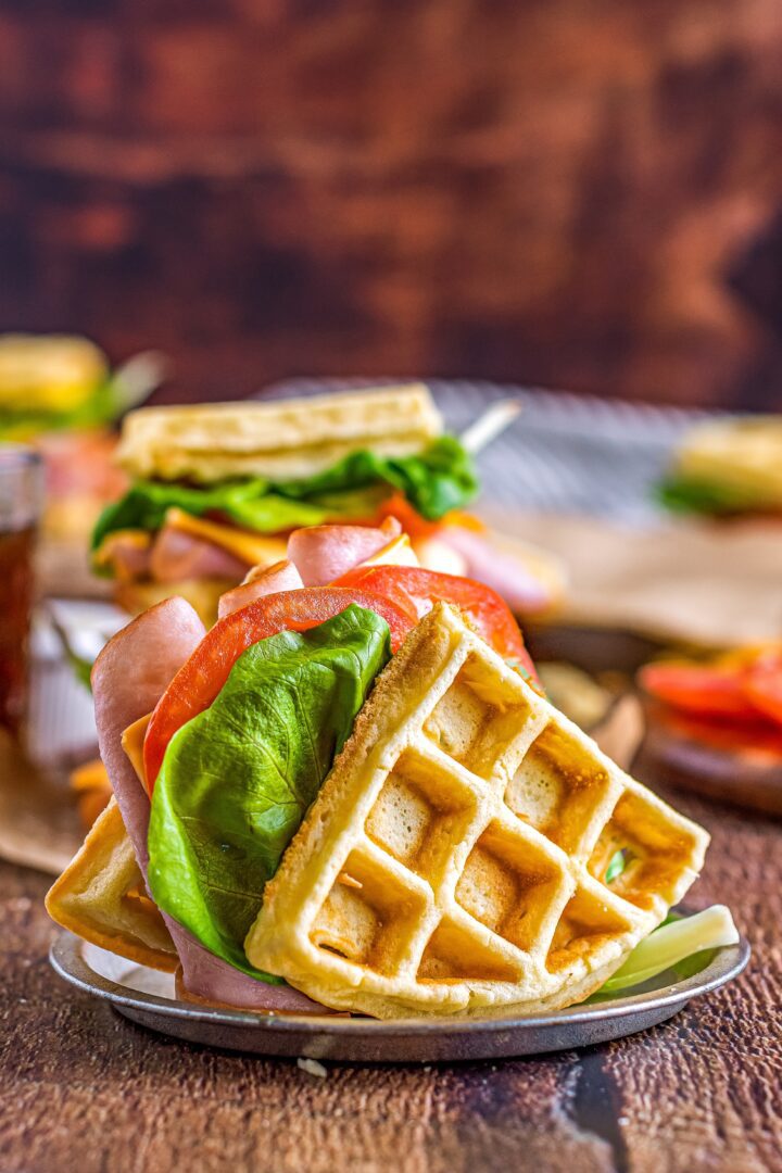 Ham and Cheese Waffle Sandwiches Recipe- Frugal Mom Eh!