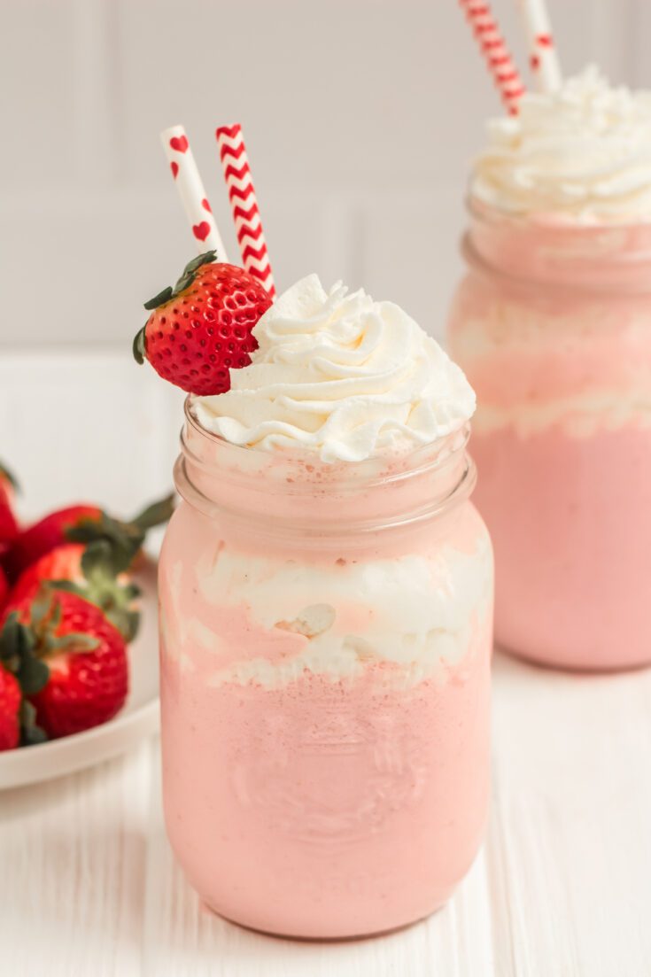 Fresh Strawberry Milkshake Recipe - Frugal Mom Eh!