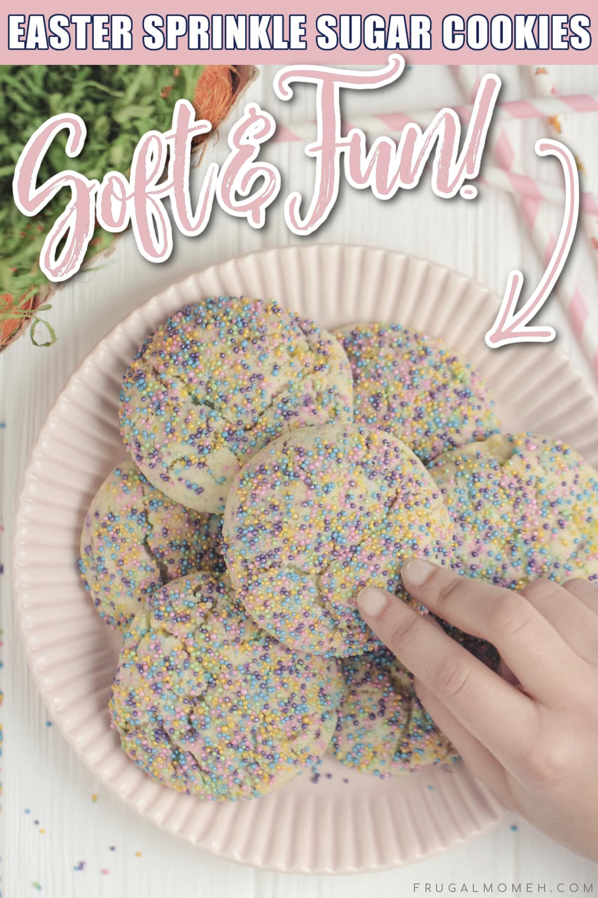 Easter Sprinkle Sugar Cookies Recipe - Frugal Mom Eh!
