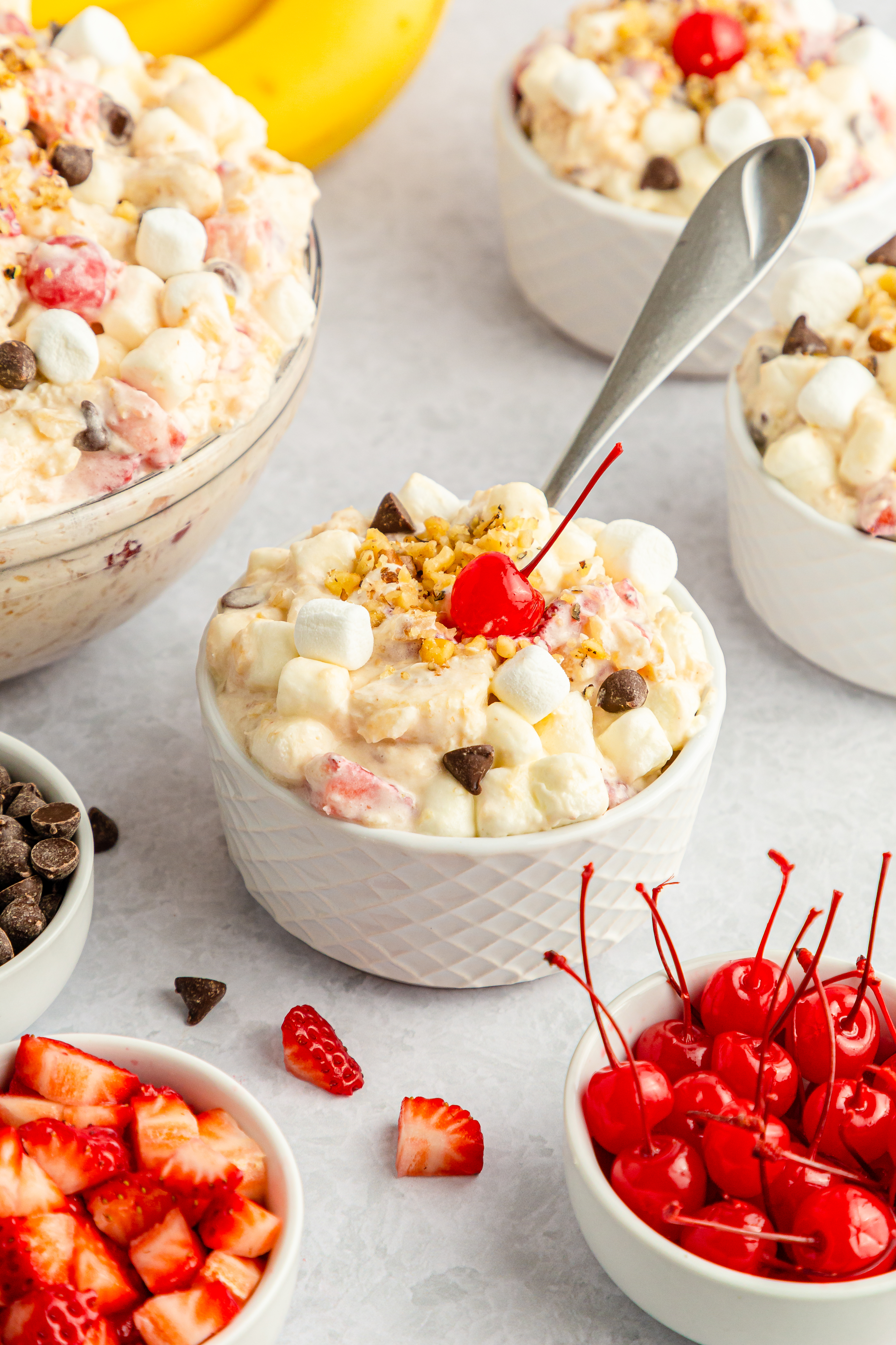 Banana Split Fluff Salad Recipe - Frugal Mom Eh!