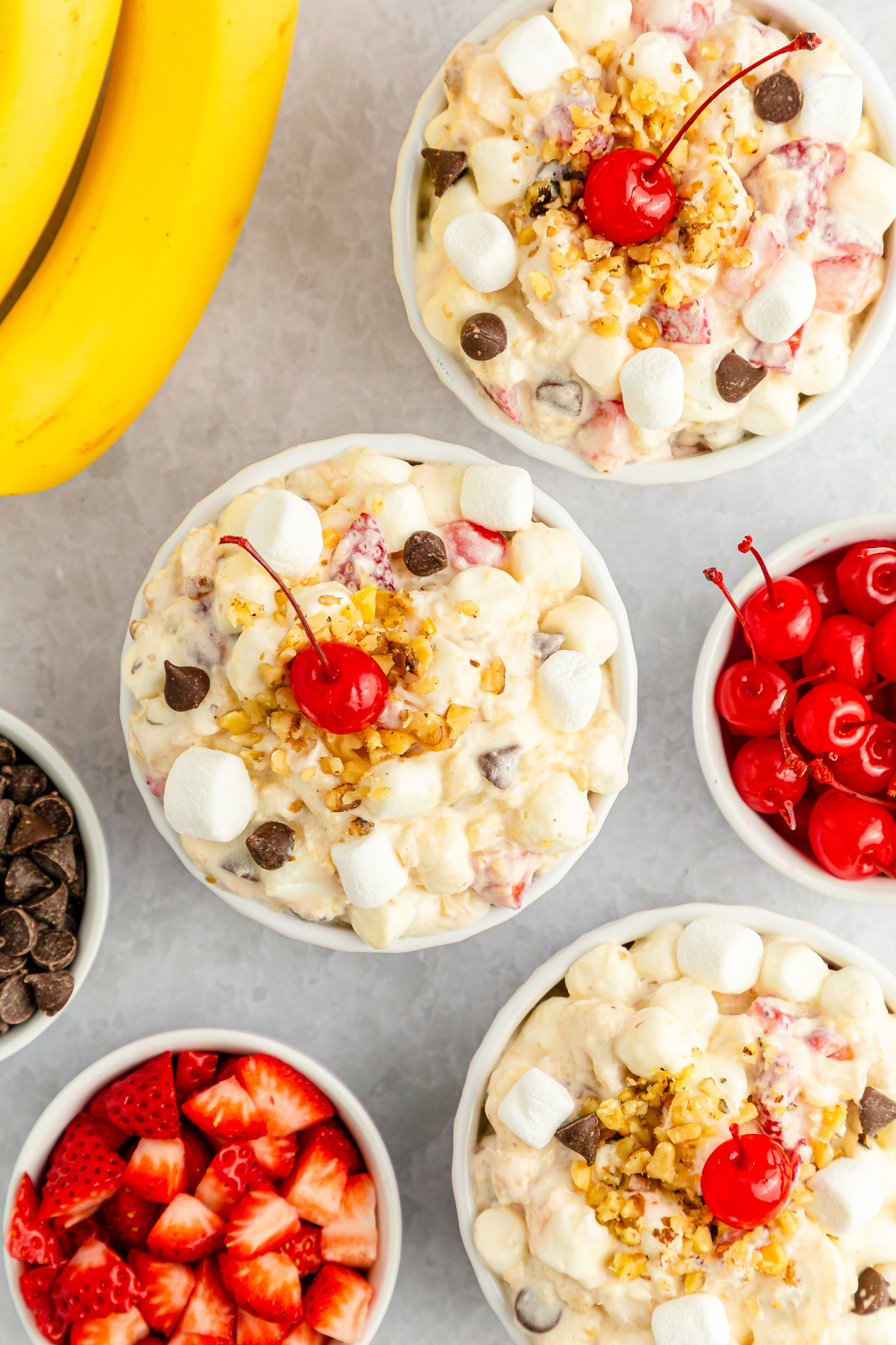 Banana Split Fluff Salad Recipe - Frugal Mom Eh!