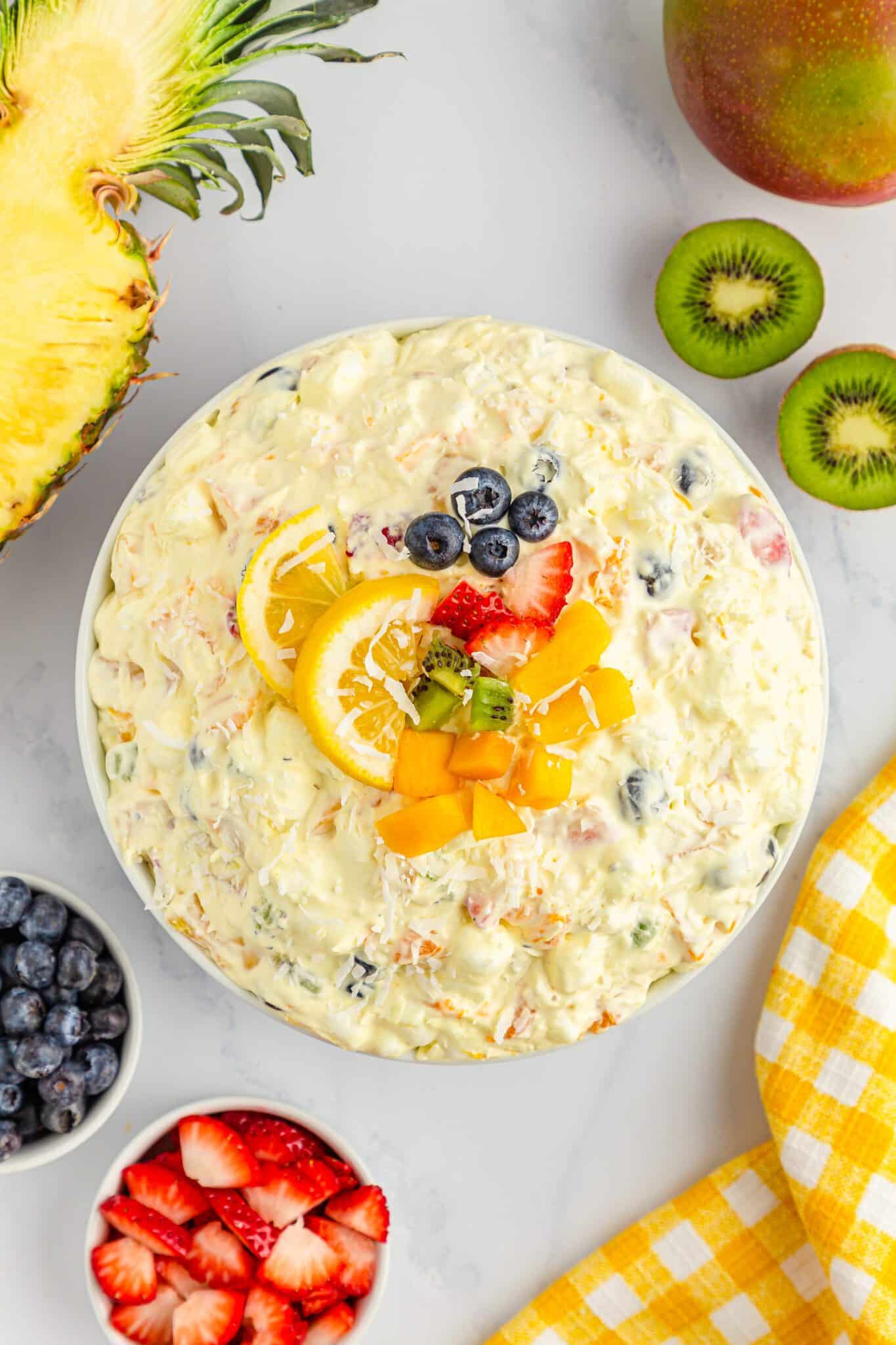 Tropical Fruit Fluff Salad Recipe - Frugal Mom Eh!