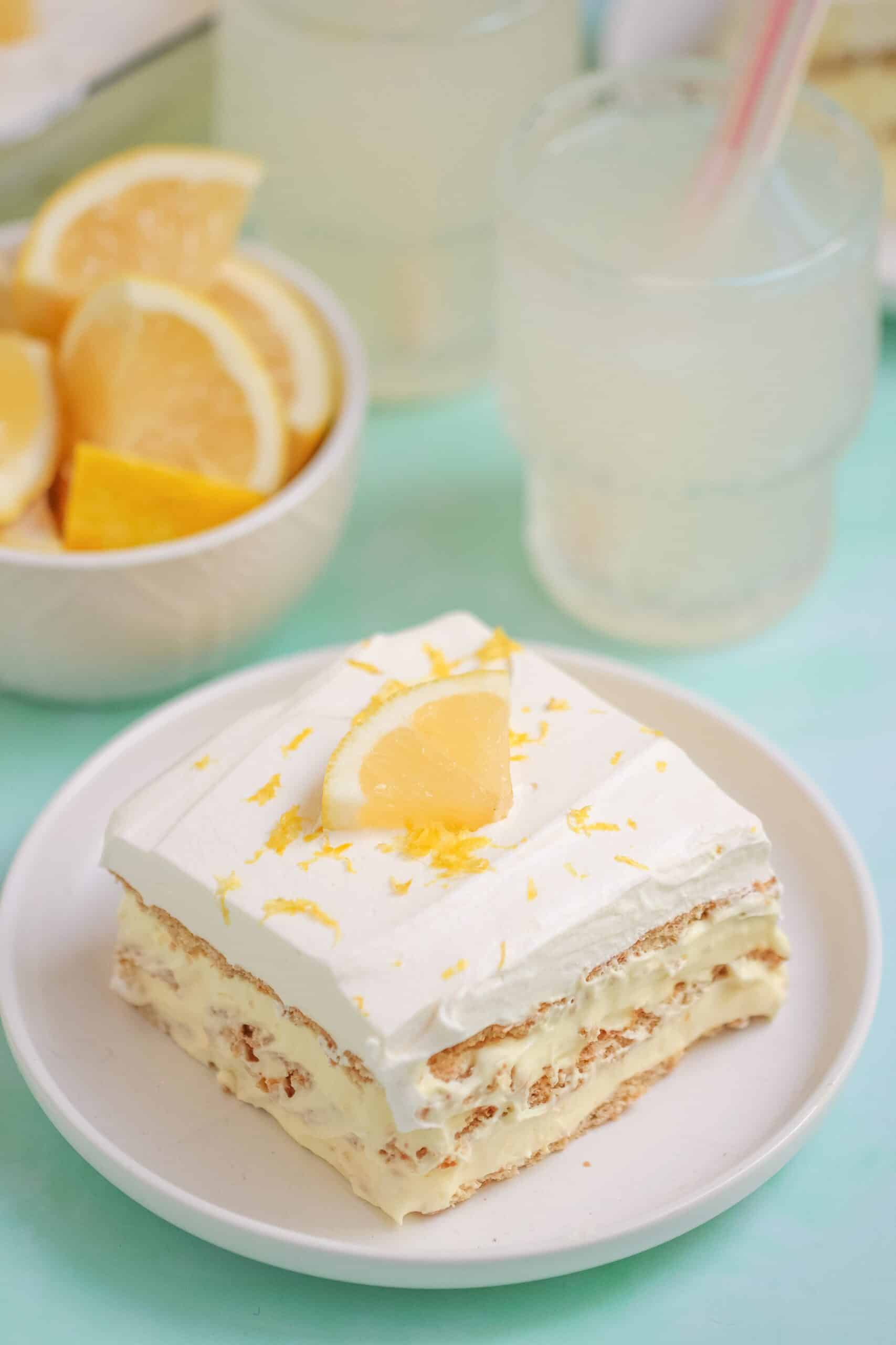 Lemon Ice Box Cake - Frugal Mom Eh!