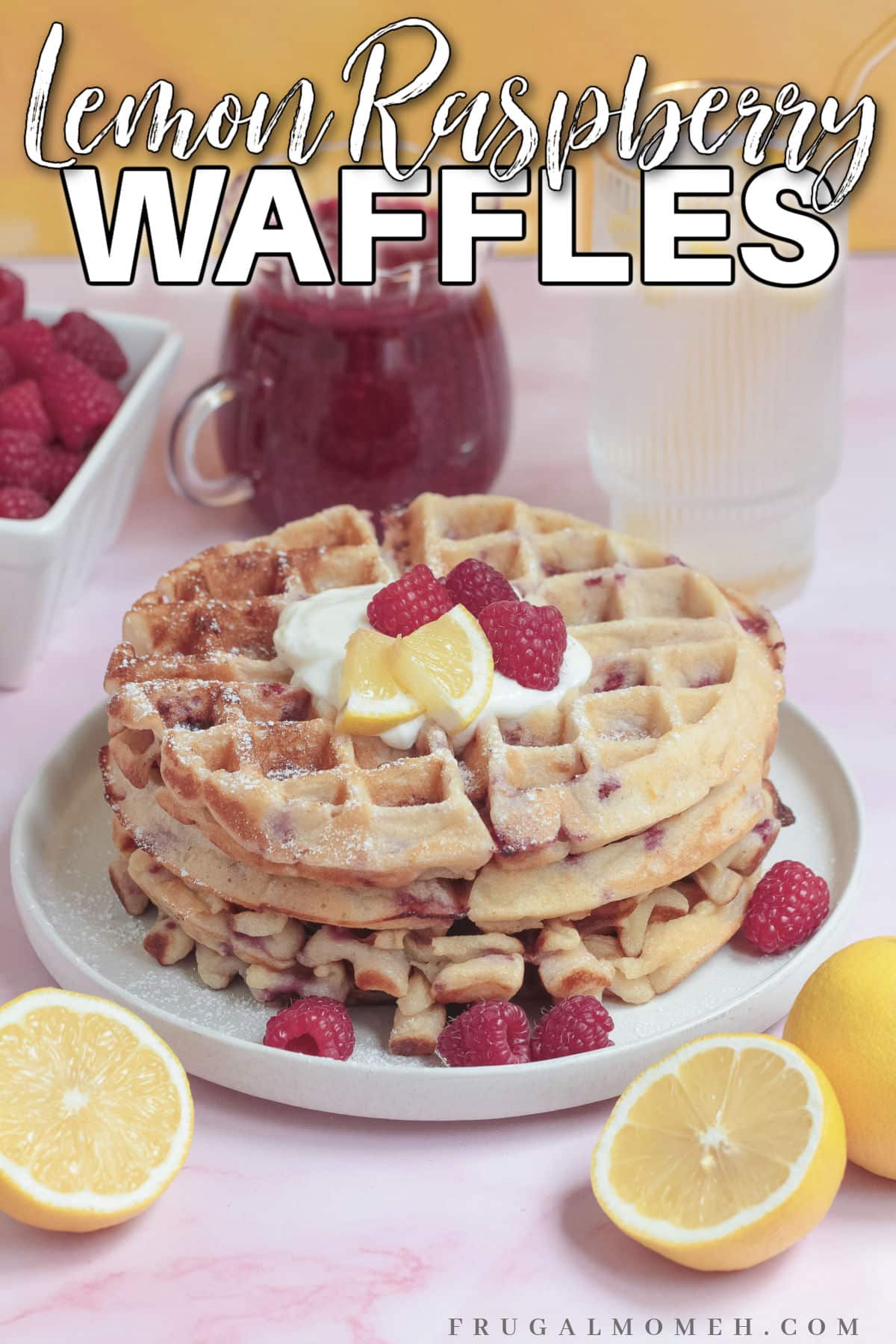 Lemon Raspberry Waffles - Frugal Mom Eh!
