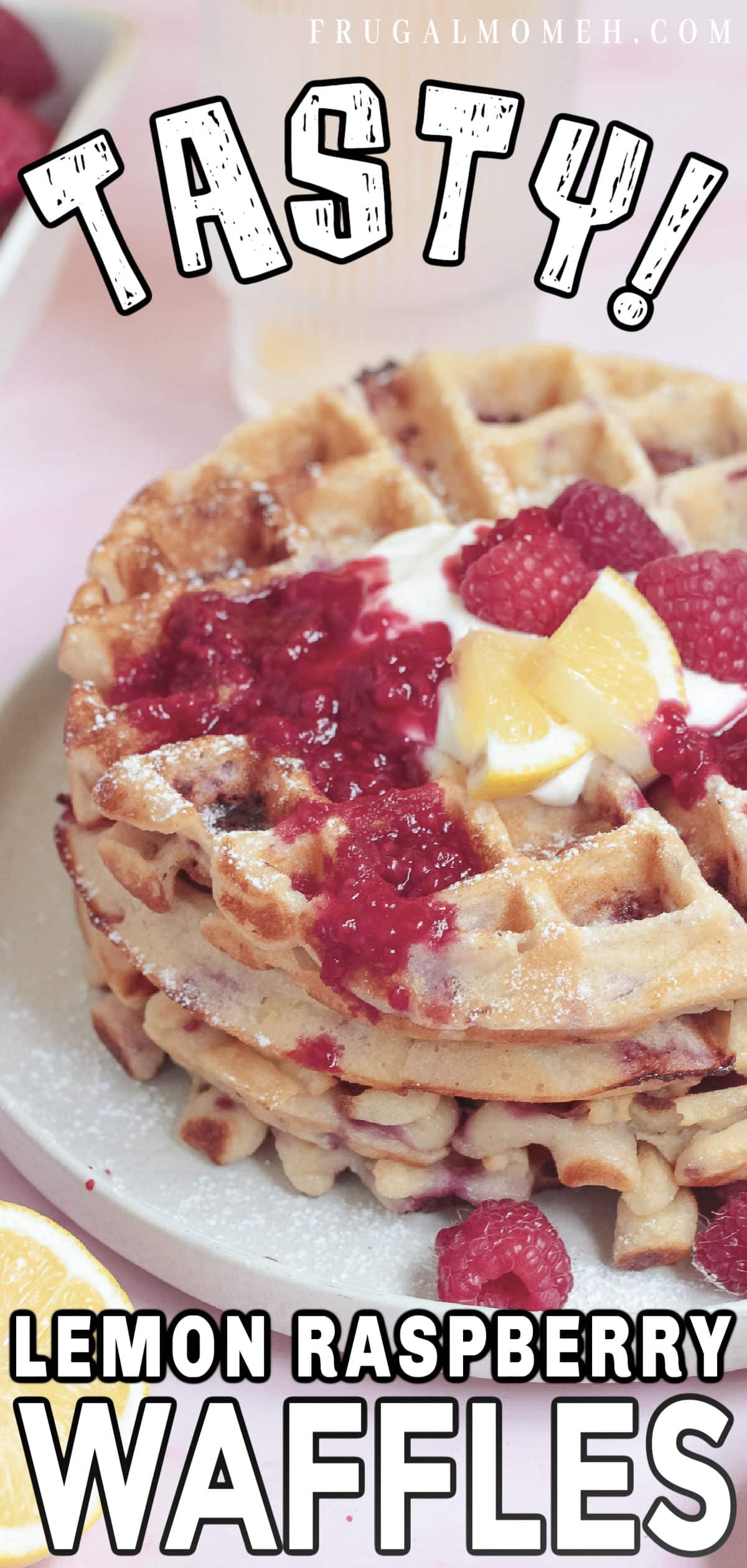 Lemon Raspberry Waffles - Frugal Mom Eh!