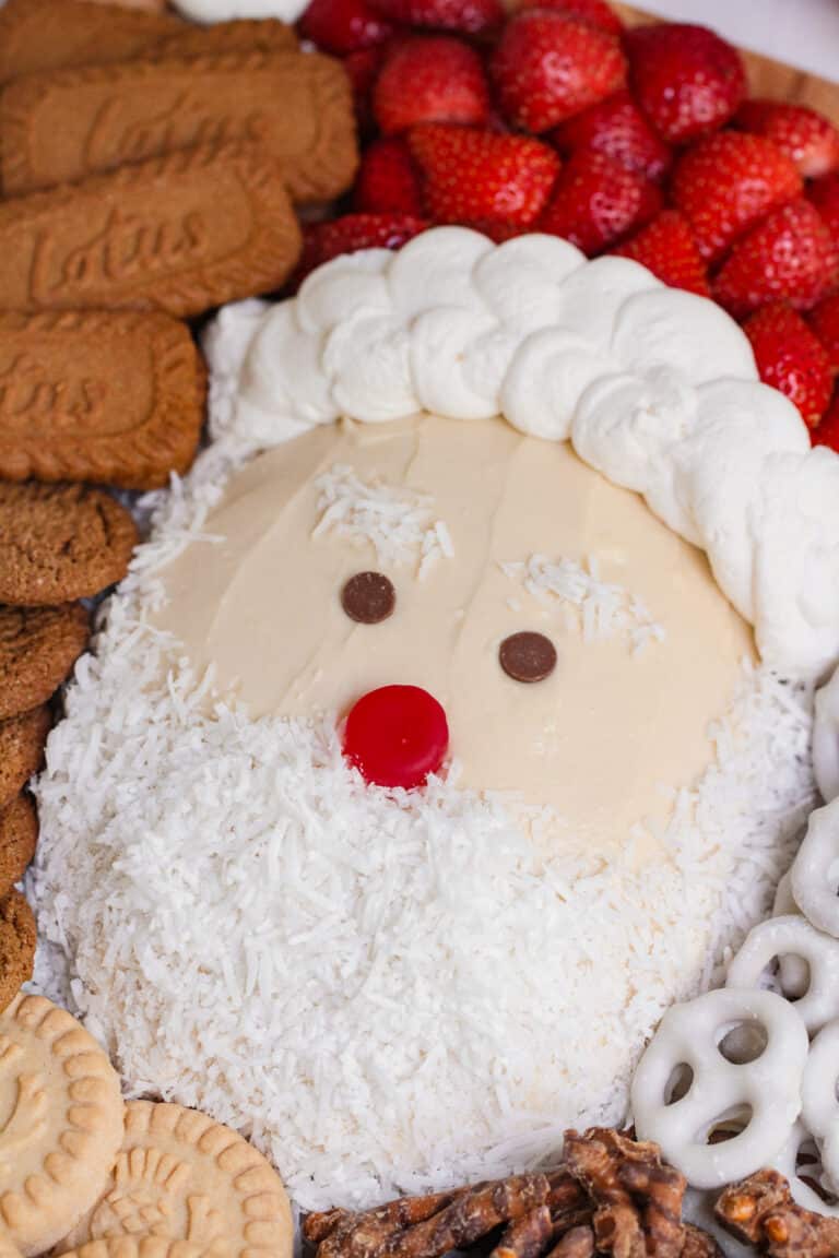 Santa Cheesecake Dip - Frugal Mom Eh! (Easy Christmas Dessert Board)